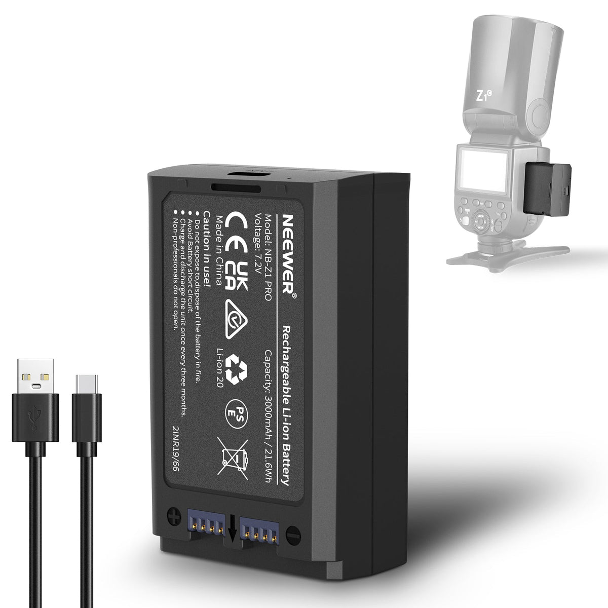 NEEWER NB-Z1 PRO 7.2V/3000mAh Replacement Li ion Battery for Flash Speedlite - NEEWER – NEEWER.EU