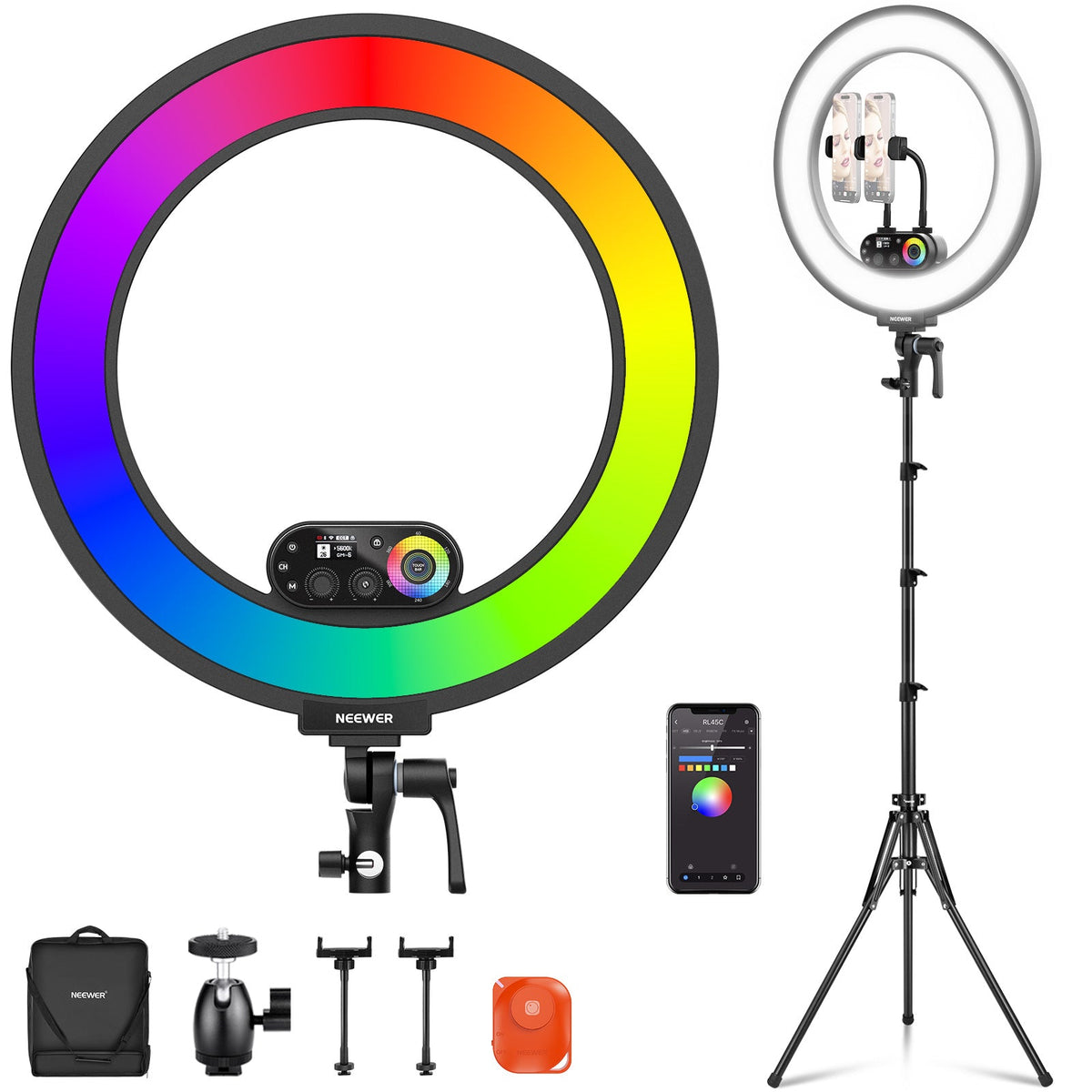 NEEWER RL45C 45W 18" Edge Lit RGB LED Ring Light Kit - NEEWER – NEEWER.EU