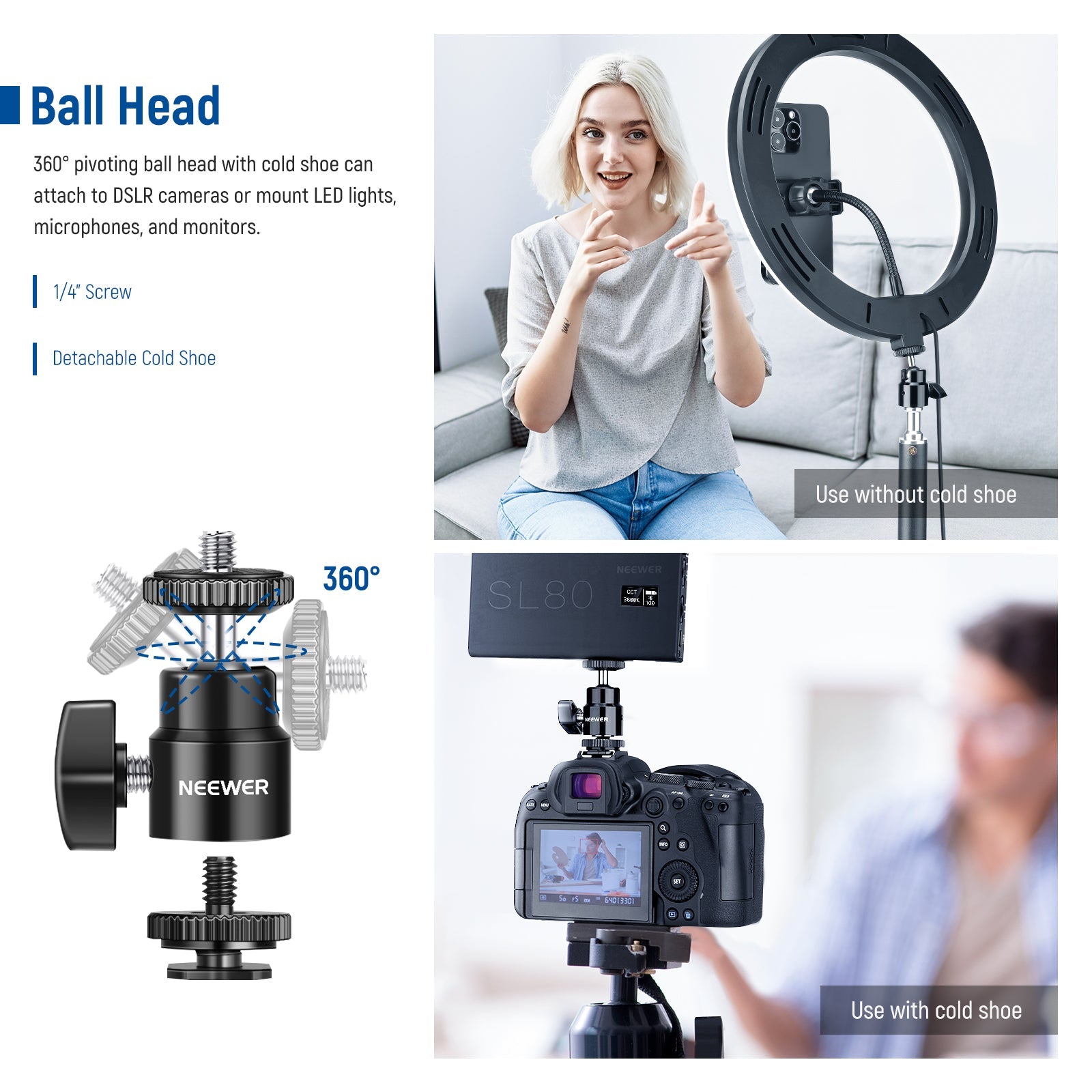 NEEWER 2 Pack Desk Mount C Clamp Light Stands - NEEWER – neewer.com