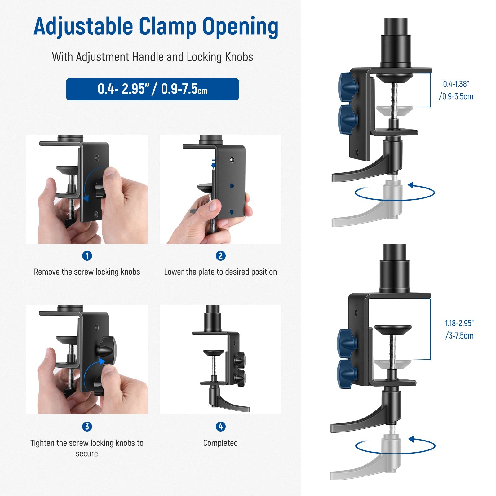NEEWER 2 Pack Desk Mount C Clamp Light Stands - NEEWER – neewer.com
