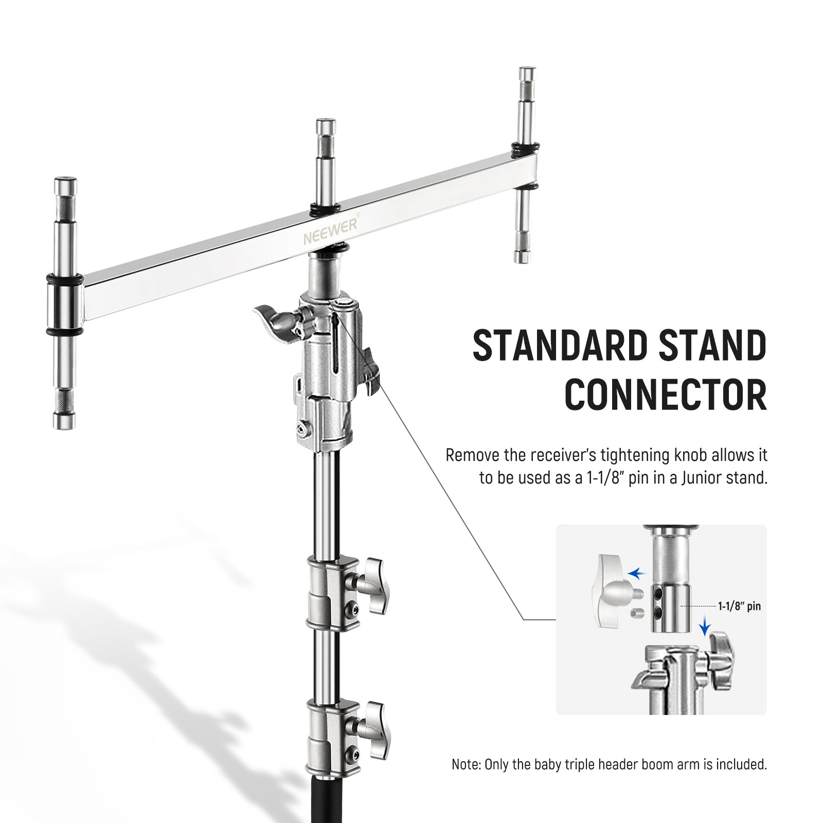 NEEWER UA005 Baby Triple Header Boom Arm - NEEWER – neewer.com