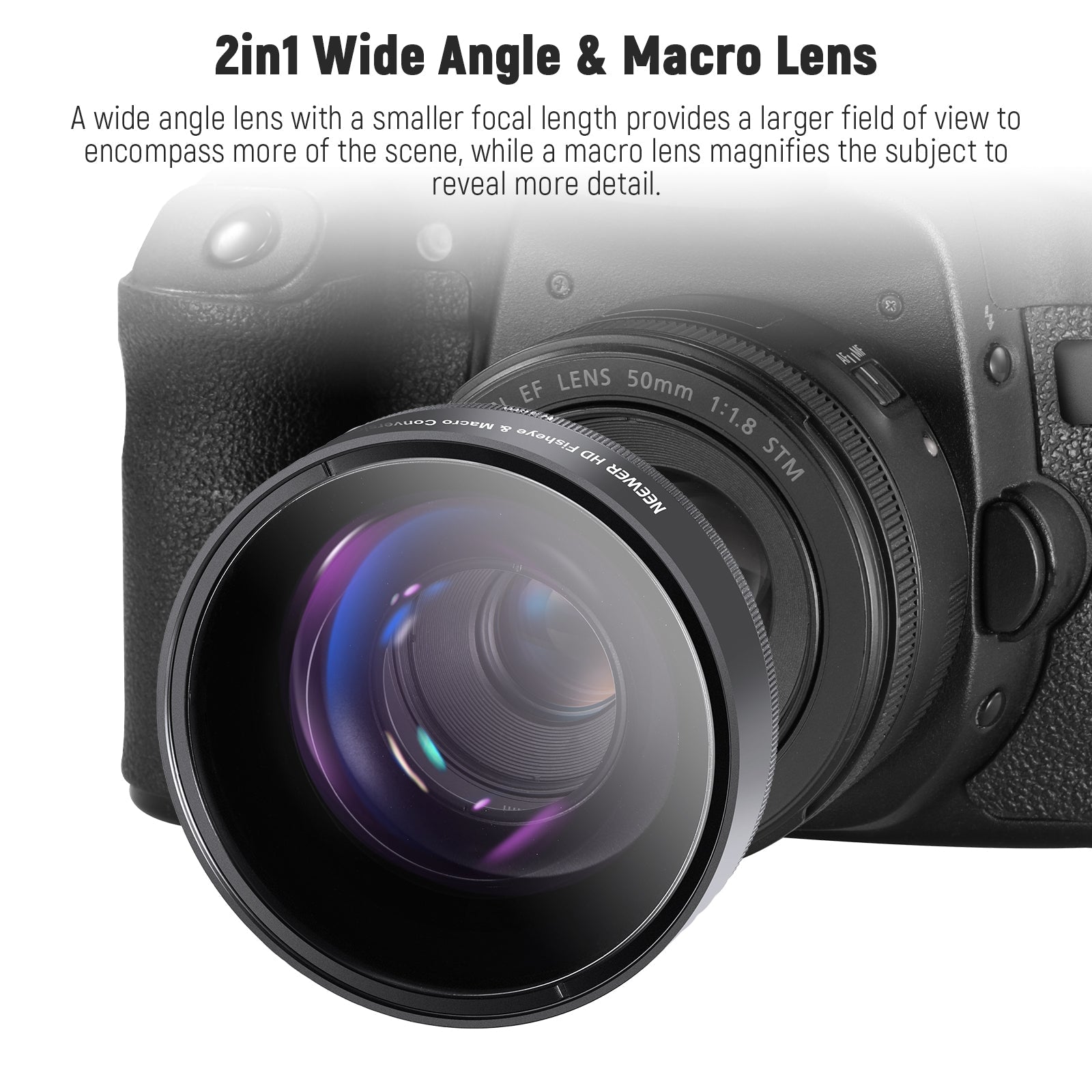NEEWER LS-20 0.43X HD 2 in 1 Wide Angle & Macro Lens - NEEWER – neewer.com