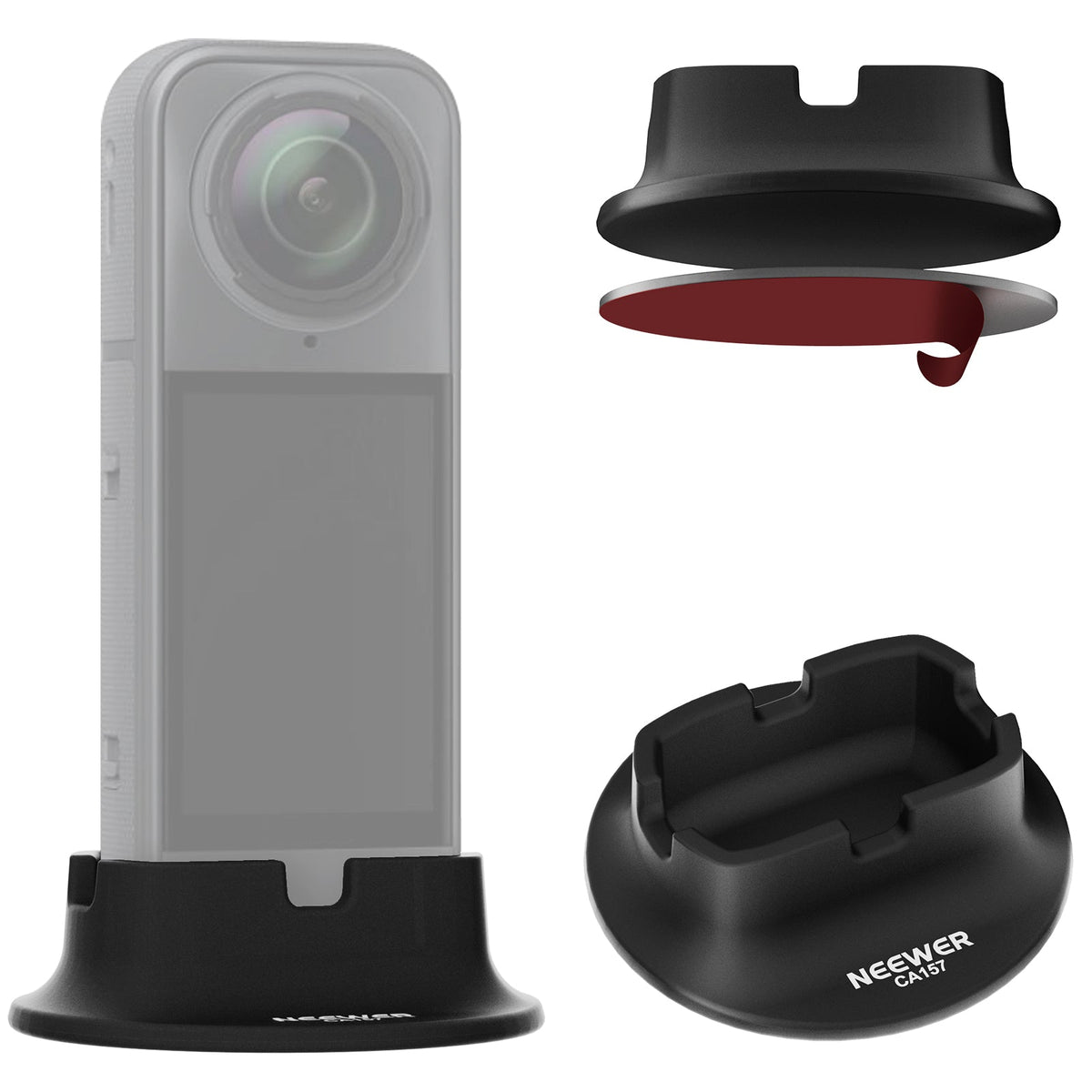 NEEWER CA157 Silicone Base for Insta360 X5/X4 | Car Mount