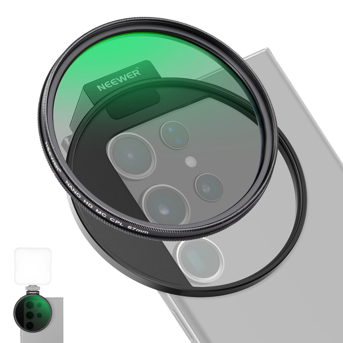 NEEWER FL-27 67mm CPL Filter for Cell Phone Camera Lens - NEEWER