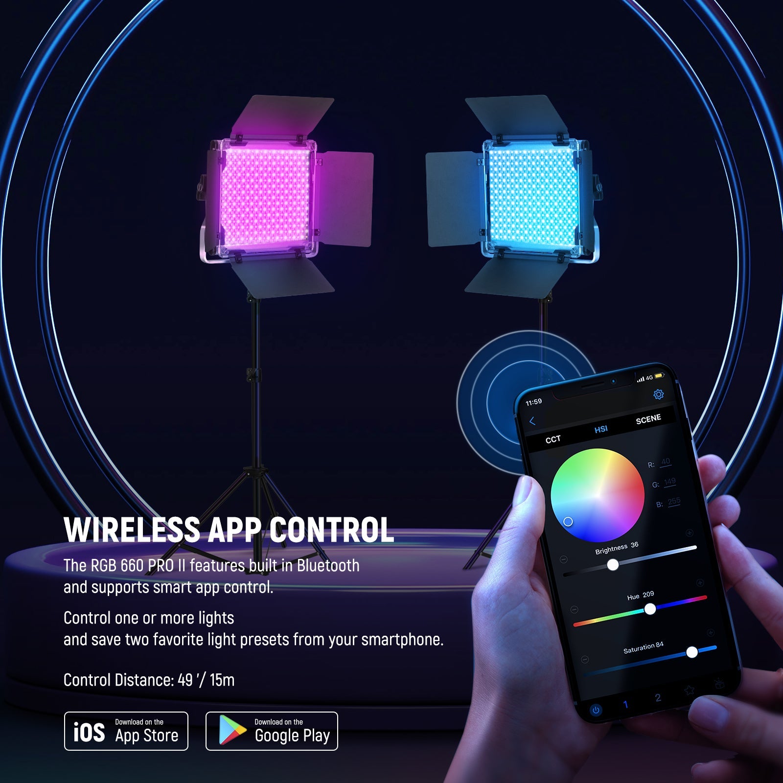 NEEWER Upgraded 660 PRO II 2 Pack RGB LED Video Light - NEEWER – neewer.com