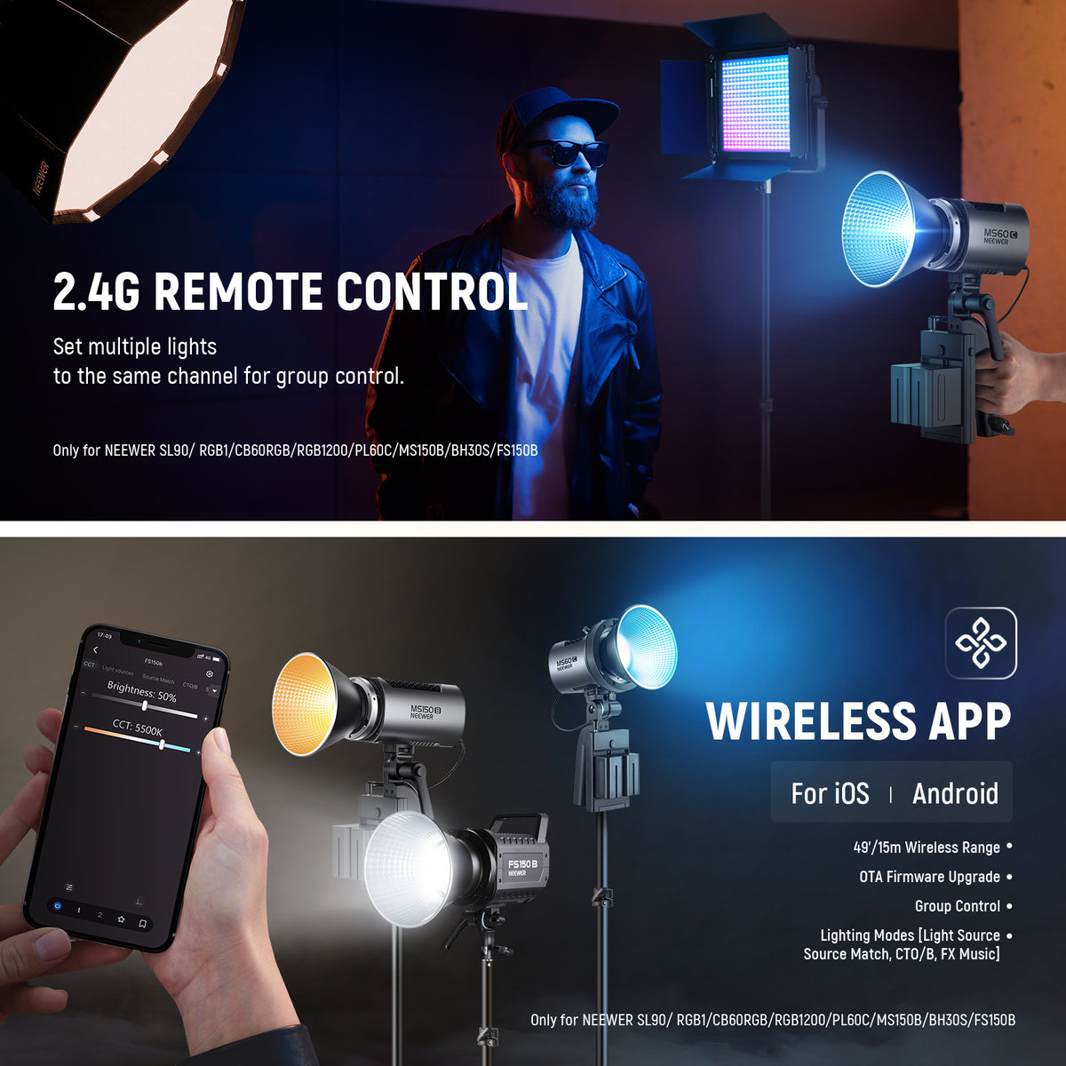 NEEWER MS60C RGBWW LED Video Light - NEEWER – NEEWER.EU
