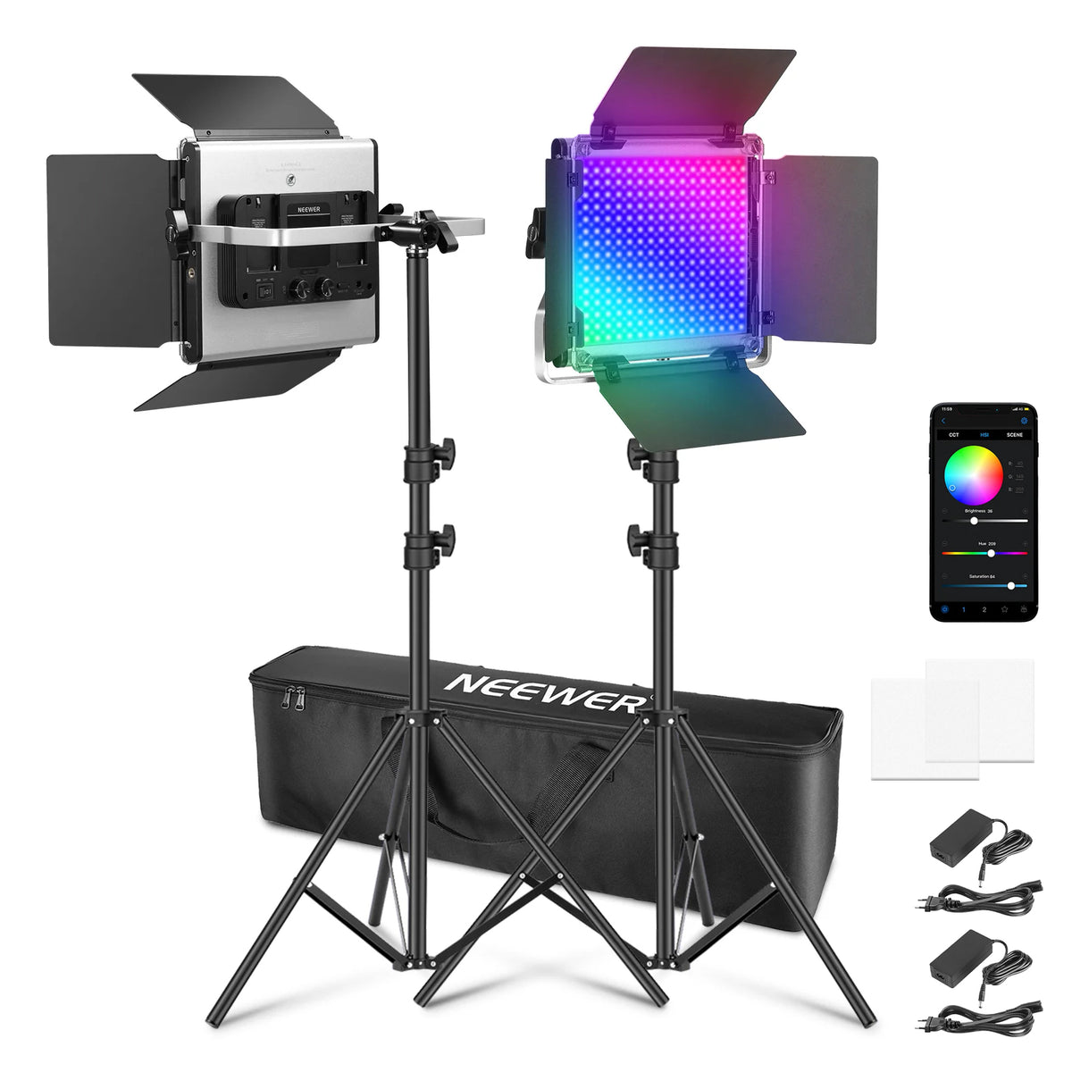 NEEWER Upgraded 660 PRO II 2 Pack RGB LED Video Light - NEEWER – NEEWER.EU