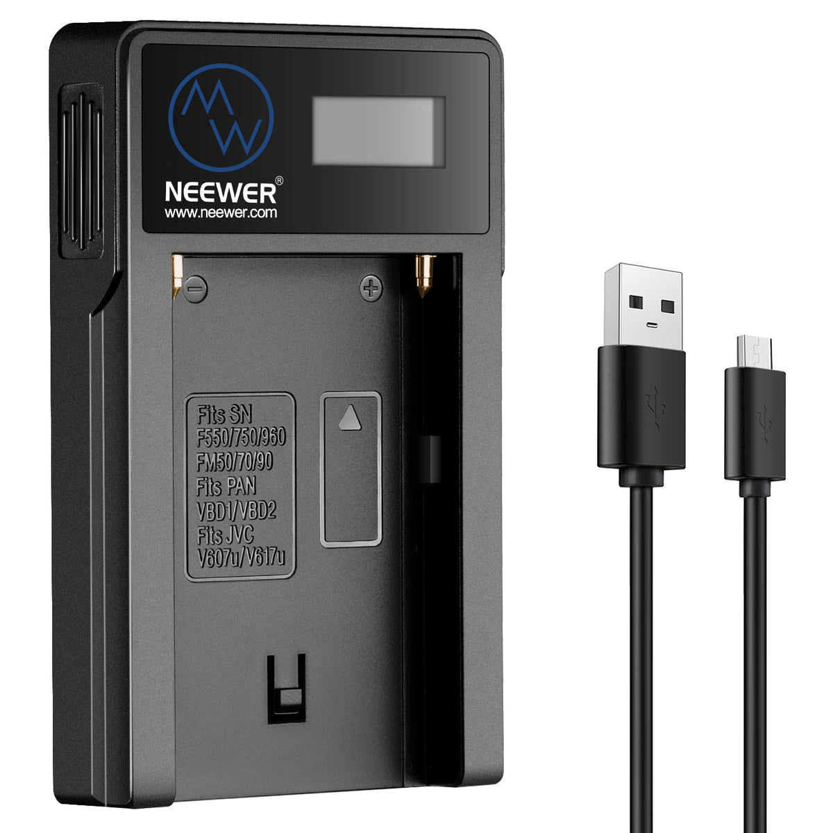NEEWER NP-F550/F750/F960/F970 Replacement USB Battery Charger - NEEWER