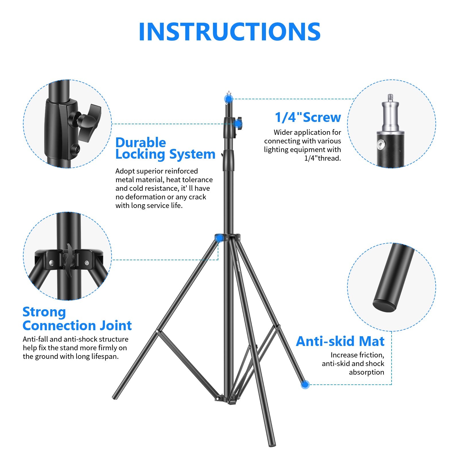 NEEWER ST-300 300cm Photography Light Stand - NEEWER – neewer.com