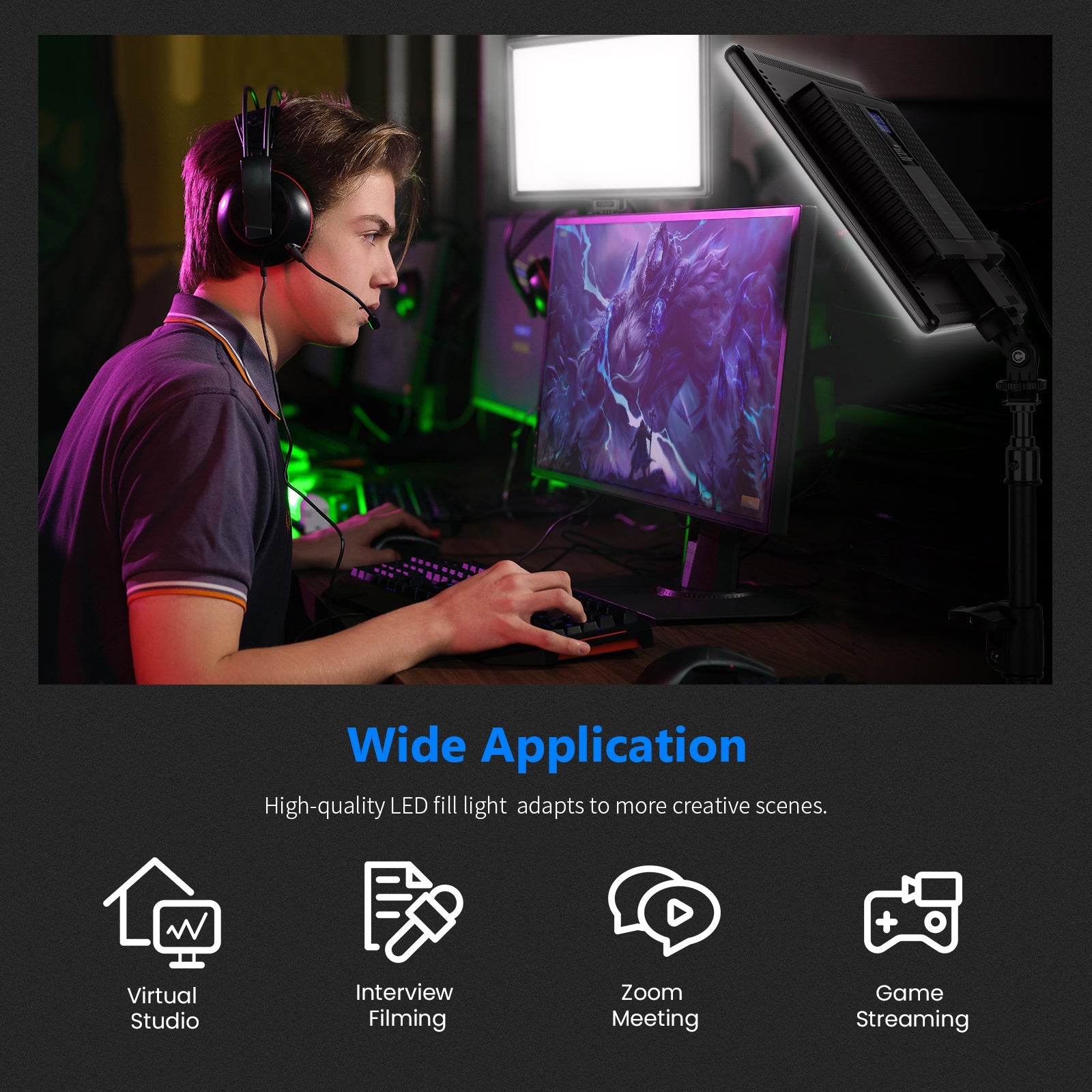 NEEWER 2 Packs NL-192AI Bi-color LED Panel Light Kit - NEEWER – neewer.com