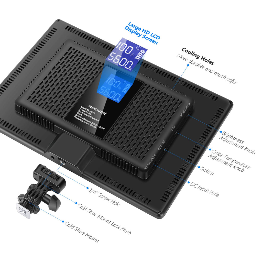 NEEWER 2 Packs NL-192AI Bi-color LED Panel Light Kit - NEEWER – neewer.com