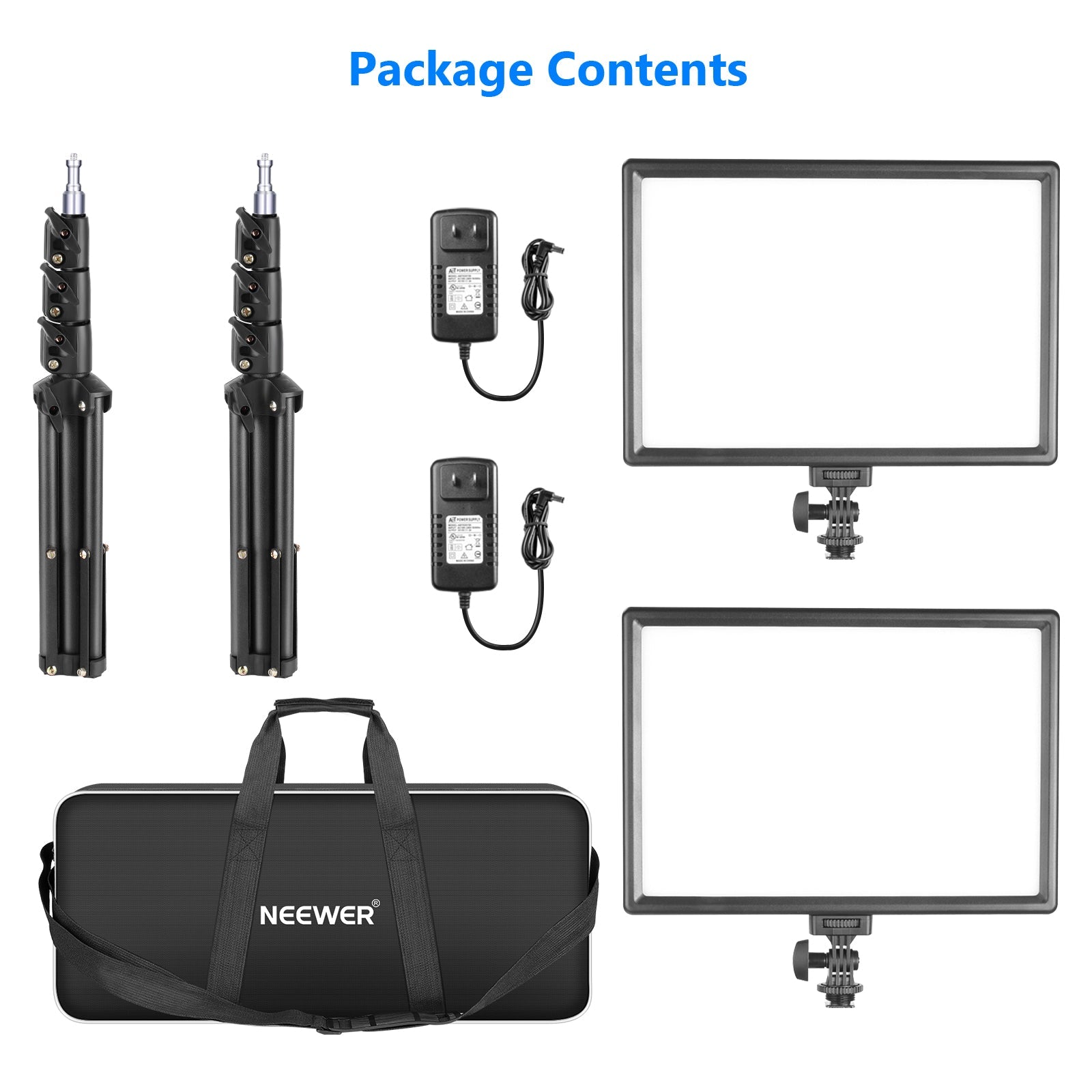NEEWER 2 Packs NL-192AI Bi-color LED Panel Light Kit - NEEWER – neewer.com