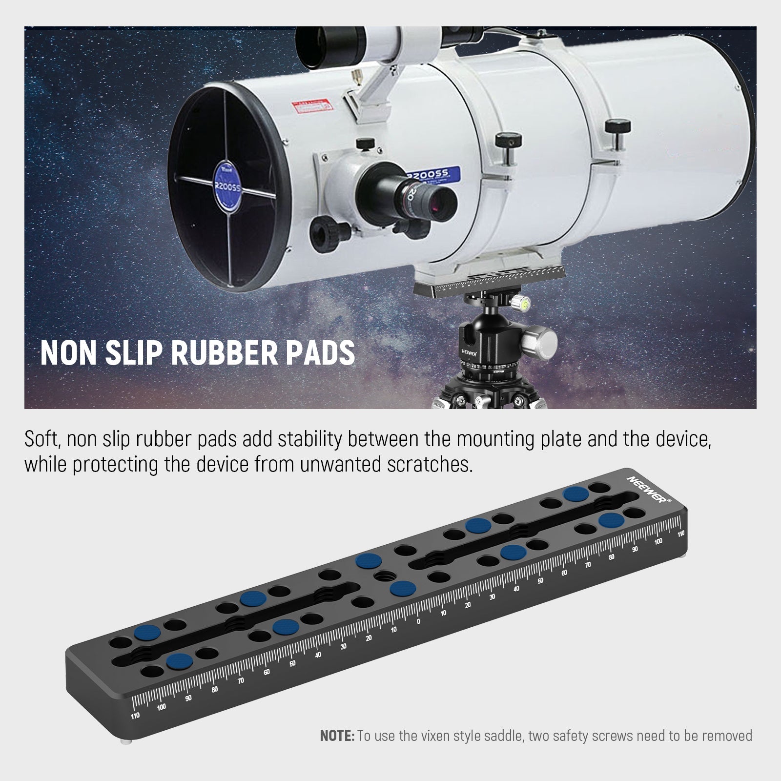 NEEWER 9"/230mm Rail Bar Vixen Style Dovetail Plate - NEEWER – neewer.com