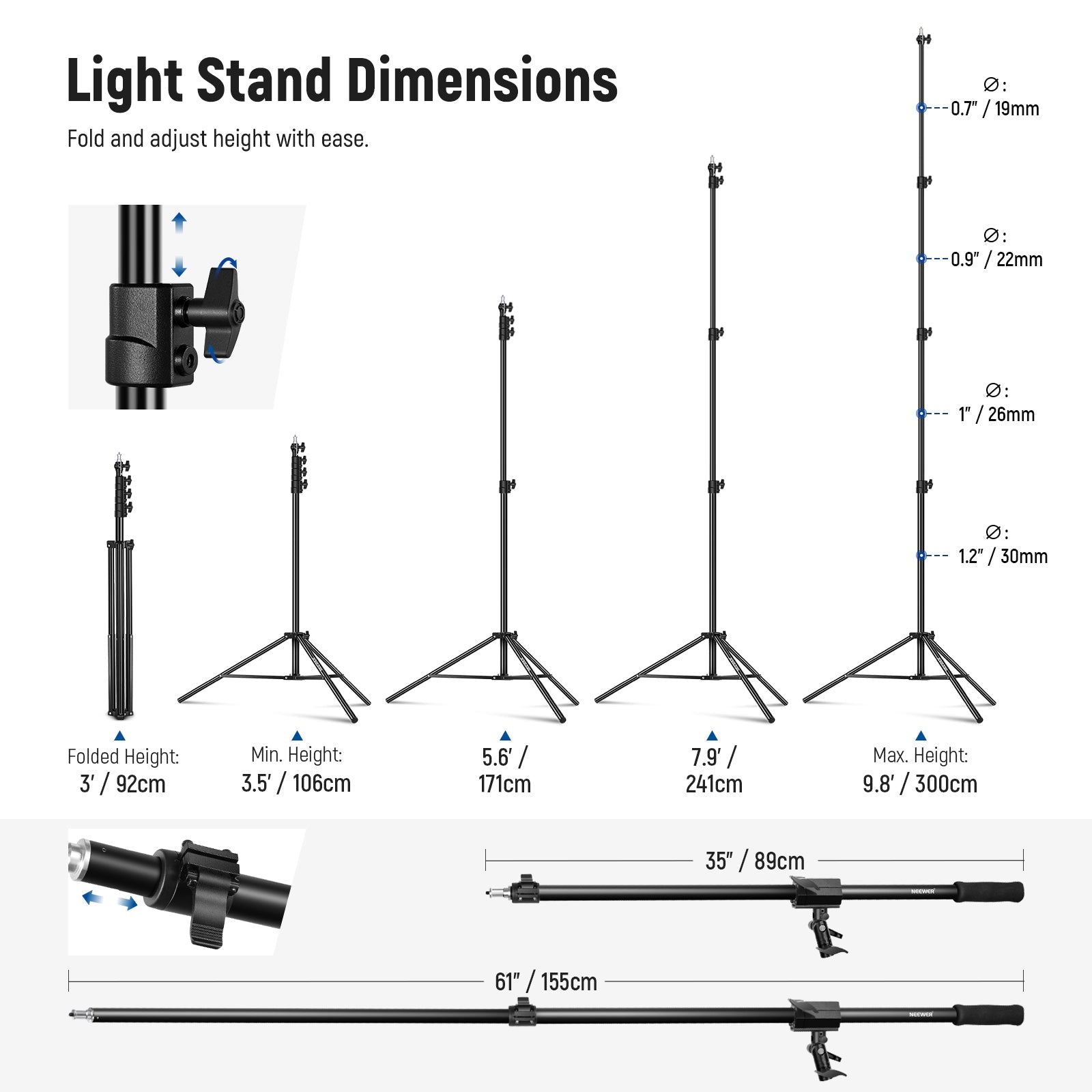 NEEWER Heavy Duty Light Stand With Sandbag - NEEWER – neewer.com