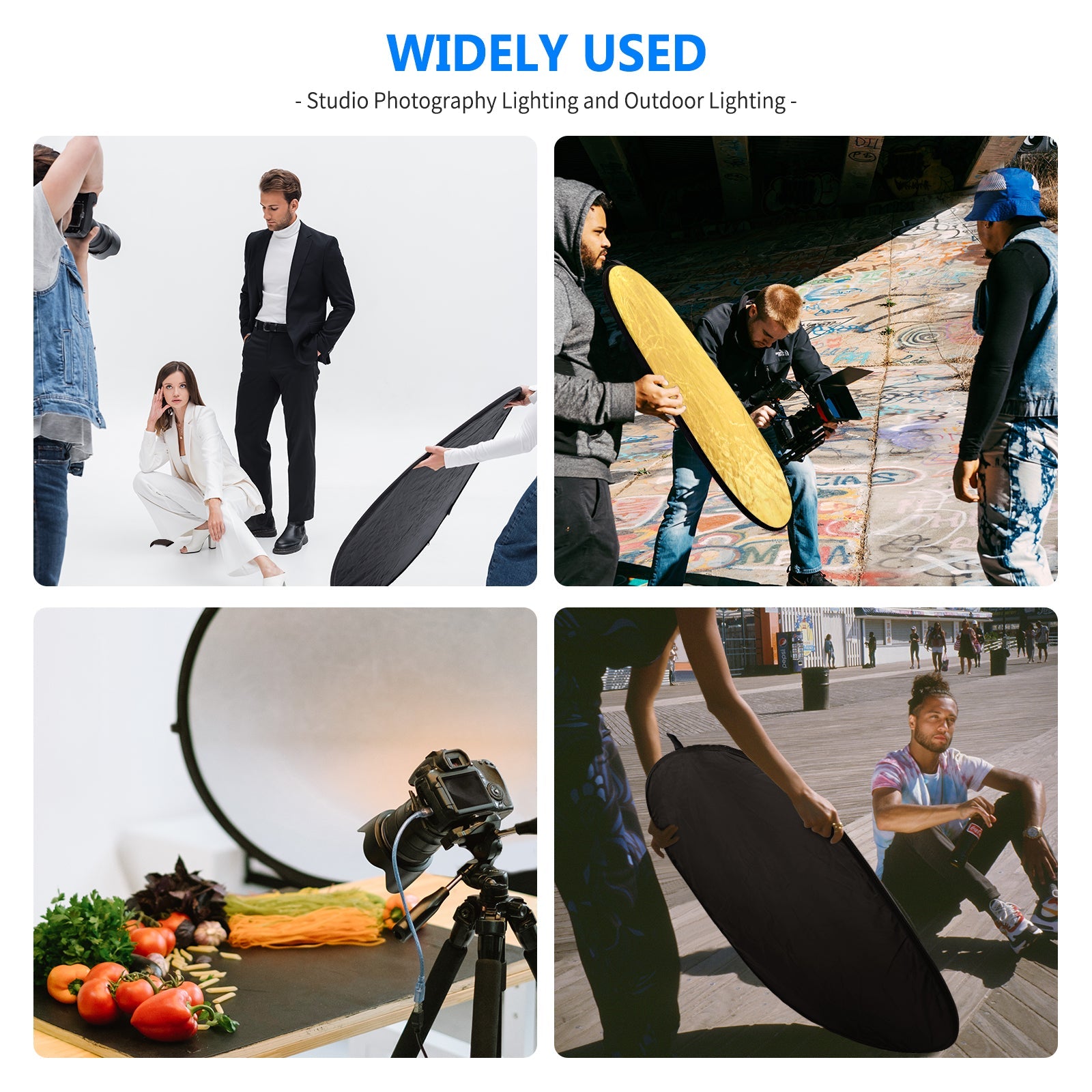 NEEWER 5 in 1 Portable Lighting Reflector/Diffuser Kit - NEEWER ...